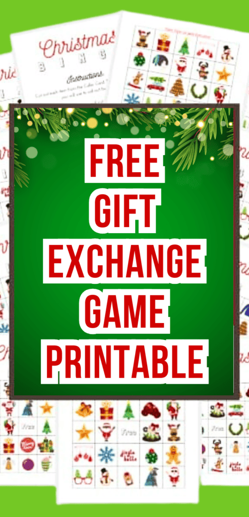 Christmas Gift Exchange Bingo with Free Christmas Bingo Cards Printable