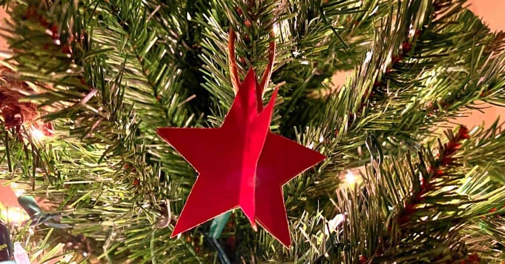 Easy Christmas Tree Star Paper Craft for Kids