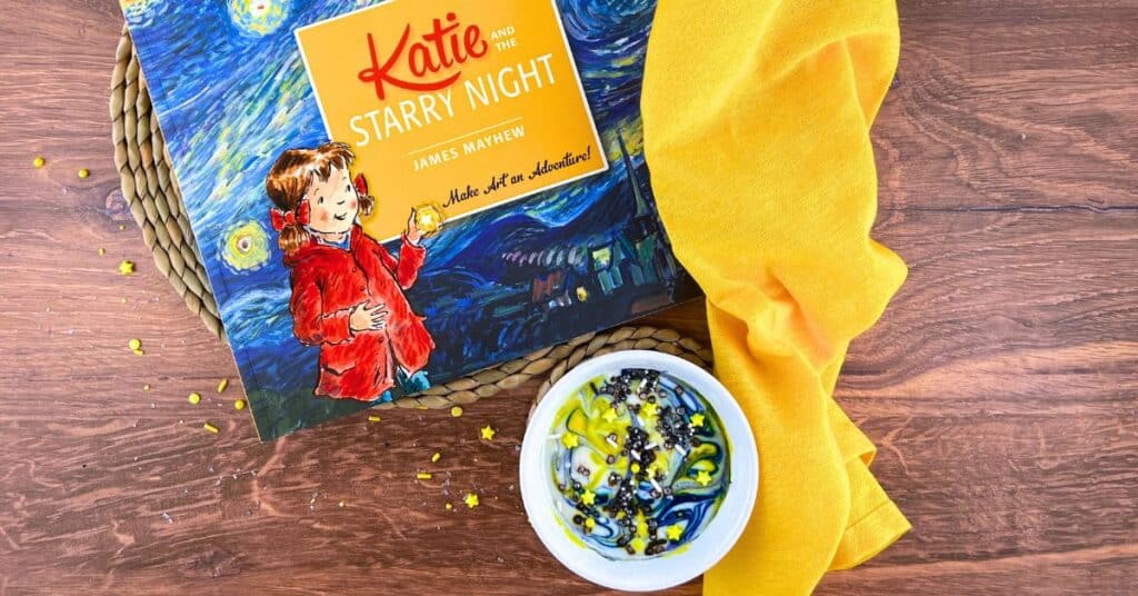 Starry Night Galaxy Fruit Dip (Van Gogh Activities For Kids)