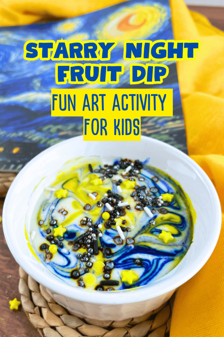 Starry Night Galaxy Fruit Dip (Van Gogh Activities For Kids)