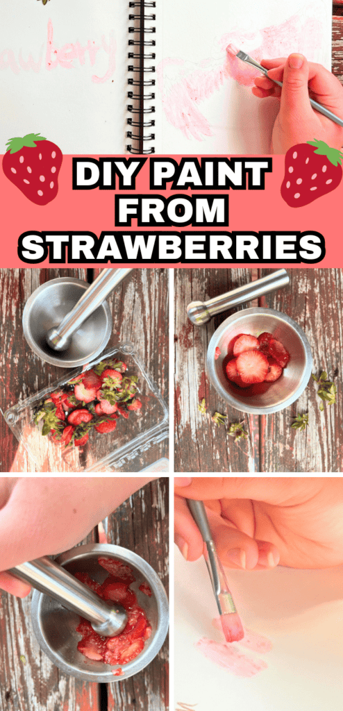 Easy DIY Strawberry Paint For Creative Art Projects And Nature Crafts